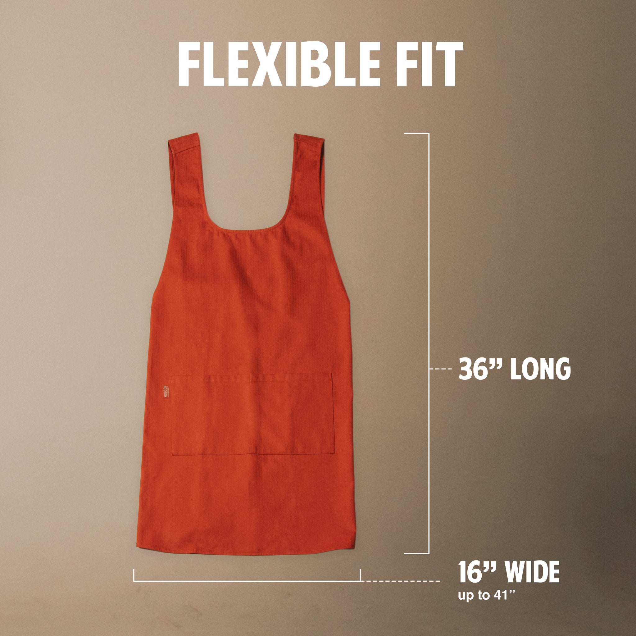 Hudson Durable Goods Cotton Cross Back Apron for Women (Terracotta)