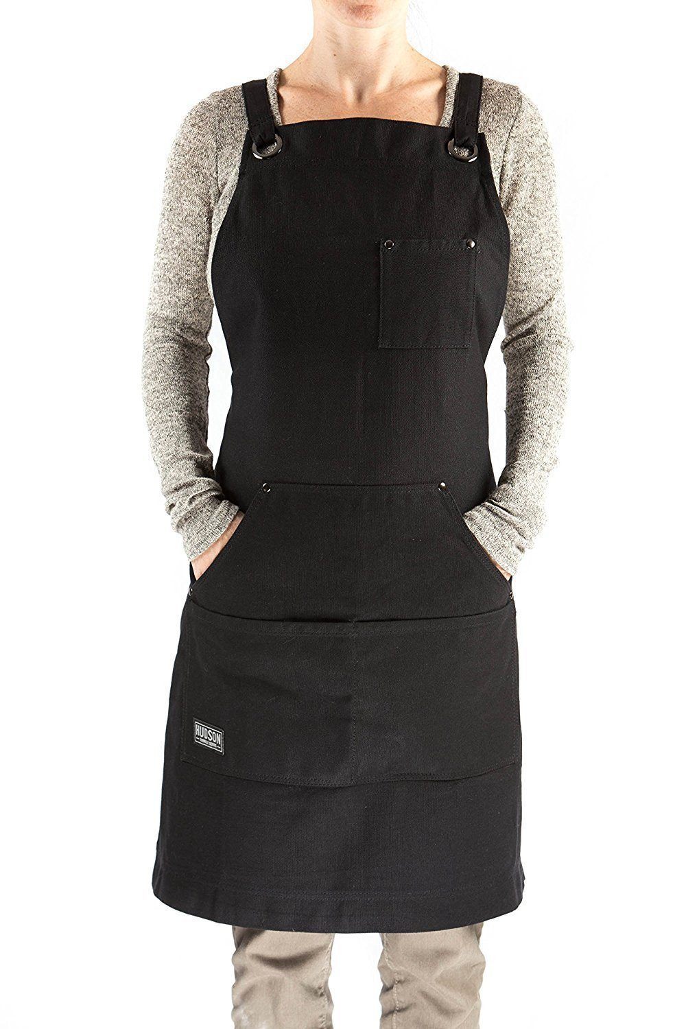 Hudson Durable Goods - HDG901 -Heavy Duty Waxed Canvas Work Apron (Black)