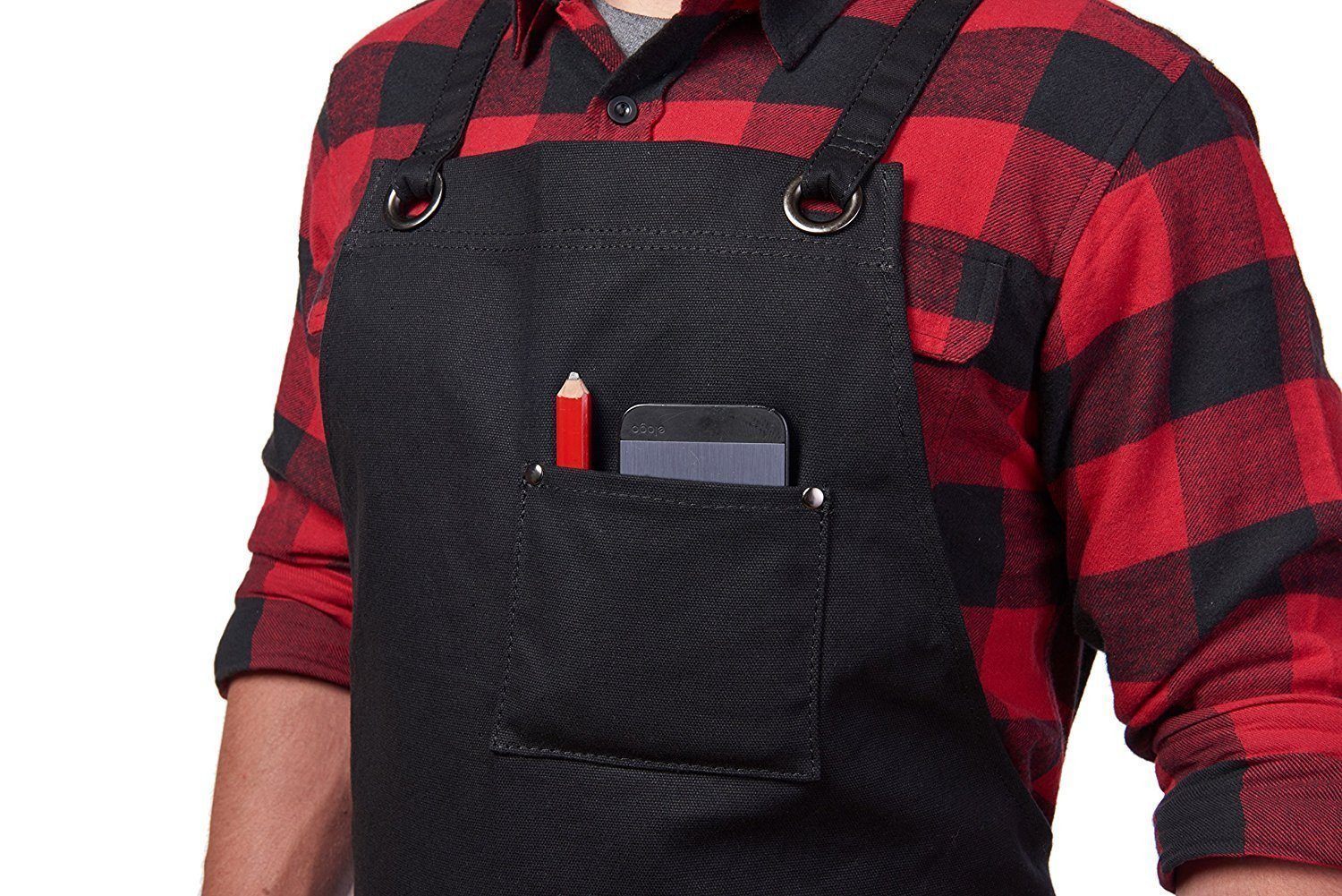 Hudson Durable Goods - HDG901 -Heavy Duty Waxed Canvas Work Apron (Black)