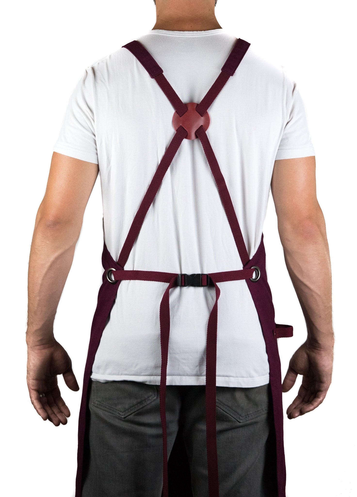 Professional Grade BBQ Apron for Kitchen, Grill, and BBQ (Burgundy ...